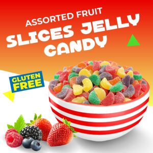 Assorted Fruit Slices Jelly Candy (2 Pound Bag)