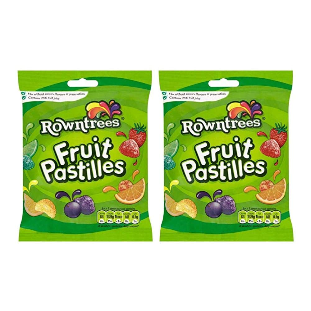 Rowntrees Fruit Pastilles Bag 143g (Pack of 2)