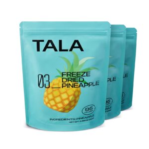 tala, freeze-dried fruit, fruit snack, vegan | no sugar added | pack of 3 (0.88 ounce each)