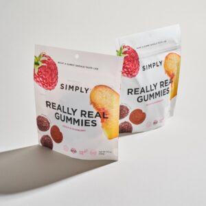 Simply Really Real Gummies | Made with Real Fruit | Peach and Raspberry | 5.3 oz (Pack of 2) | No Cane Sugar + Gluten Free + Kosher