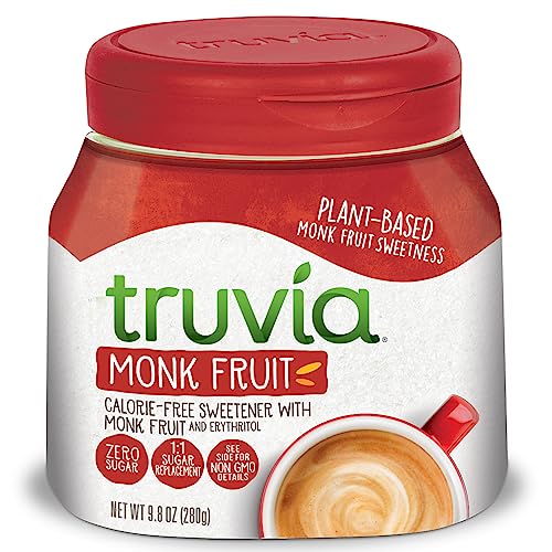 Truvia Calorie-Free Sweetener from the Monk Fruit Spoonable, 9.8 oz Monkfruit Jar