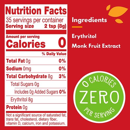 Truvia Calorie-Free Sweetener from the Monk Fruit Spoonable, 9.8 oz Monkfruit Jar