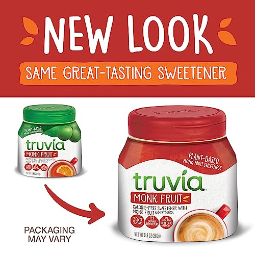 Truvia Calorie-Free Sweetener from the Monk Fruit Spoonable, 9.8 oz Monkfruit Jar