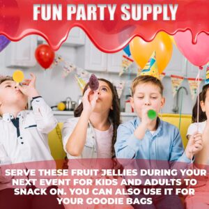 Fusion Select Jelly Fruit Snack Jelly Fruits Hit or Miss Challenge - Fruit-Shaped Jelly- Assorted Flavors, Strawberry, Orange, Apple, Pineapple, Grape, Mango (1 Bag)