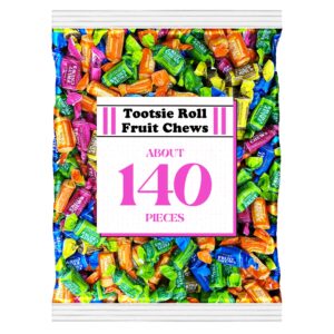 tootsie chewy fruit rolls assorted flavors candy individually wrapped chewy taffy candy, bulk pack (2 pound)