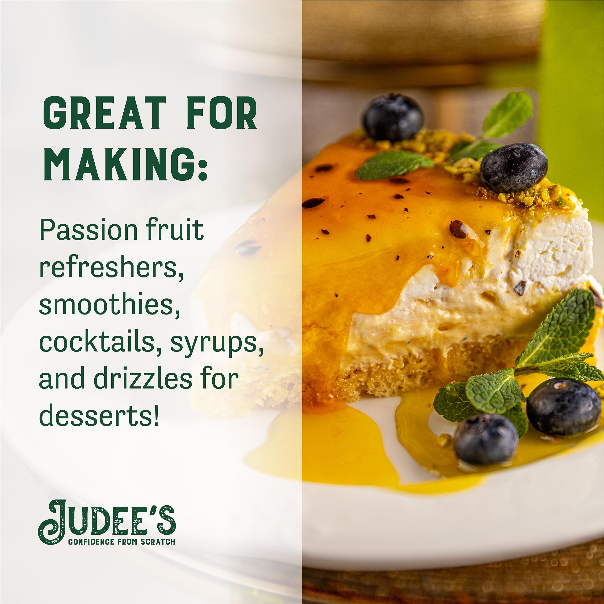 Judee's Passion Fruit Juice Powder 4 oz - Delicious and 100% Gluten-Free and Keto-Friendly - Blends Well in Smoothies and Drinks - Great for Baking and Flavoring