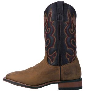 laredo mens lodi square toe roper dress boots mid calf - brown - size 10.5 d