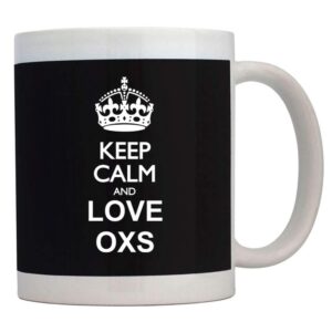 teeburon keep calm and love oxs mug