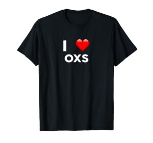 i love oxs t-shirt heart ox t-shirt