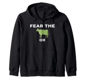 fear the ox t-shirt oxs zip hoodie