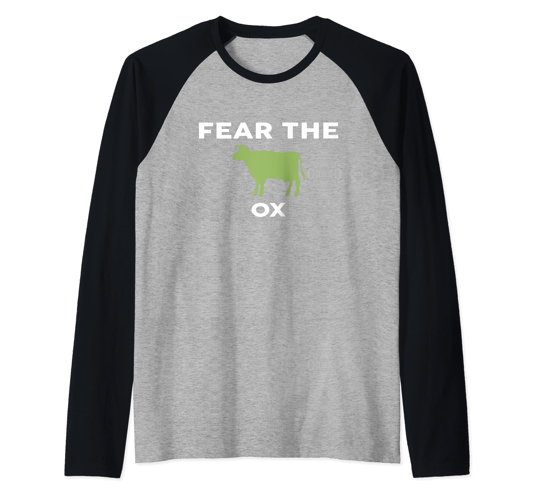 Fear The OX T-Shirt OXS Raglan Baseball Tee