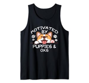 motivated by puppies and oxs t-shirt ox tank top