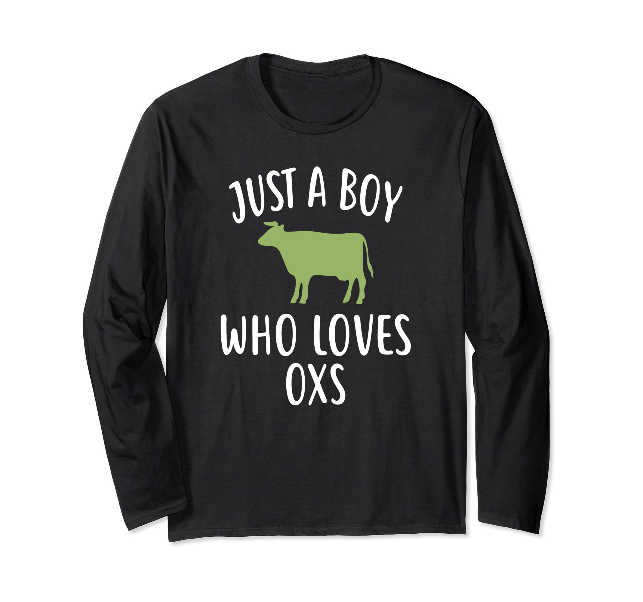 Just A Boy who loves OXS T-Shirt Funny OX Long Sleeve T-Shirt