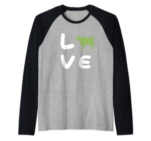 love oxs t-shirt funny ox raglan baseball tee