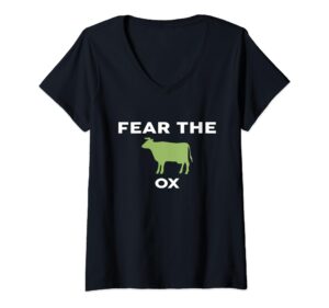 fear the ox t-shirt oxs v-neck t-shirt