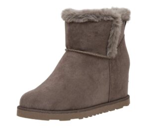 dunes women's kleecey hidden wedge boot +memory foam & wide widths available taupe, 11