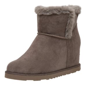 Dunes Women's Kleecey hidden wedge boot +Memory Foam & Wide Widths available TAUPE, 11