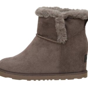 Dunes Women's Kleecey hidden wedge boot +Memory Foam & Wide Widths available TAUPE, 11