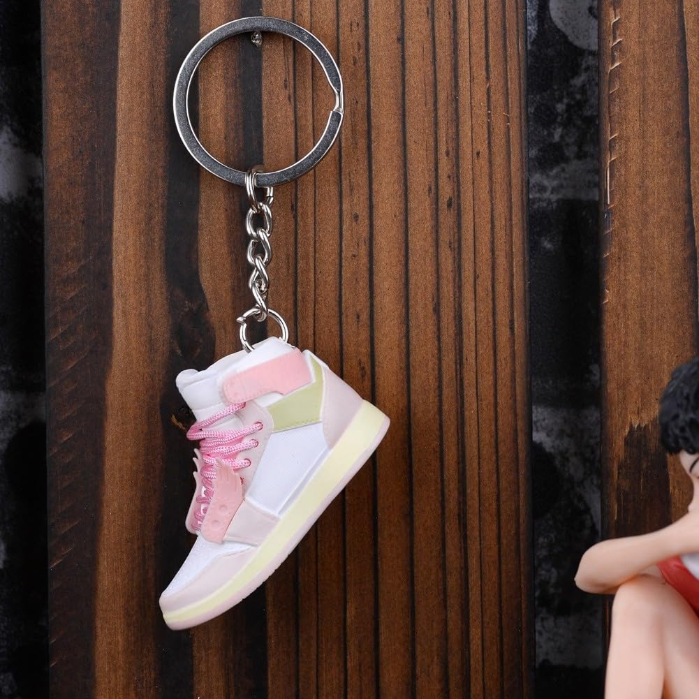 MPK Mini Basketball Sneaker Keychain 3D Stereo Model Shoes Shoe Model Pendant decorate Send a Gift interesting gadgets (4-color(4pack))