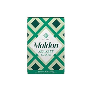 maldon salt, sea salt flakes, 8.5 oz (240 g), kosher, natural, handcrafted, gourmet, pyramid crystals (packaging may vary)