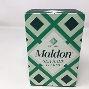 Maldon Salt, Sea Salt Flakes, 8.5 oz (240 g), Kosher, Natural, Handcrafted, Gourmet, Pyramid Crystals (Packaging May vary)