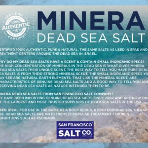 Minera Dead Sea Salt, 100% Pure & Natural, (3 x 5 lbs.) Fine Grain (0-1.7 -4mm) Bulk Bag, Easily Dissolving Dead Sea Salts for Soaking & Bathing, Skin Nourishing Fine Sea Salt, Unscented