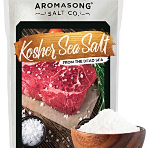 Aromasong 100% Natural Sea Salt, Kosher Salt Grain, Large Bulk 2.43 Lb Resealable Bag, All Natural, Unrefined, Gluten Free, Grinder Refill, Sea Salt for Daily Cooking or To Use as Pickling Salt…