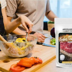 Aromasong 100% Natural Sea Salt, Kosher Salt Grain, Large Bulk 2.43 Lb Resealable Bag, All Natural, Unrefined, Gluten Free, Grinder Refill, Sea Salt for Daily Cooking or To Use as Pickling Salt…