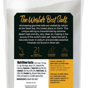 Aromasong 100% Natural Sea Salt, Kosher Salt Grain, Large Bulk 2.43 Lb Resealable Bag, All Natural, Unrefined, Gluten Free, Grinder Refill, Sea Salt for Daily Cooking or To Use as Pickling Salt…