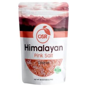 OSR Chef Himalayan Pink Salt | Coarse 5 lbs Bag (Pack of 1) | Hand Extracted at the foothill of Himalayan Range | Earthy Flavor | Nutrient and Mineral Dense | For Grinders and Salt Mills