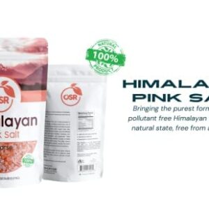 OSR Chef Himalayan Pink Salt | Coarse 5 lbs Bag (Pack of 1) | Hand Extracted at the foothill of Himalayan Range | Earthy Flavor | Nutrient and Mineral Dense | For Grinders and Salt Mills