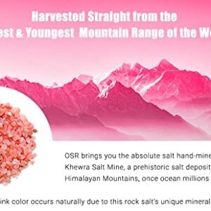 OSR Chef Himalayan Pink Salt | Coarse 5 lbs Bag (Pack of 1) | Hand Extracted at the foothill of Himalayan Range | Earthy Flavor | Nutrient and Mineral Dense | For Grinders and Salt Mills