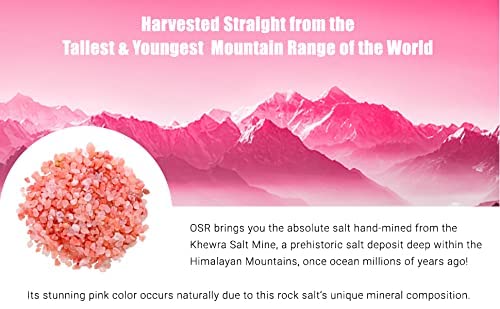 OSR Chef Himalayan Pink Salt | Coarse 5 lbs Bag (Pack of 1) | Hand Extracted at the foothill of Himalayan Range | Earthy Flavor | Nutrient and Mineral Dense | For Grinders and Salt Mills