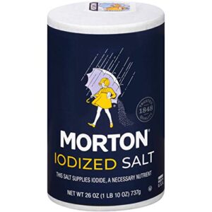 morton table salt, iodized, 26 ounce (pack of 24)