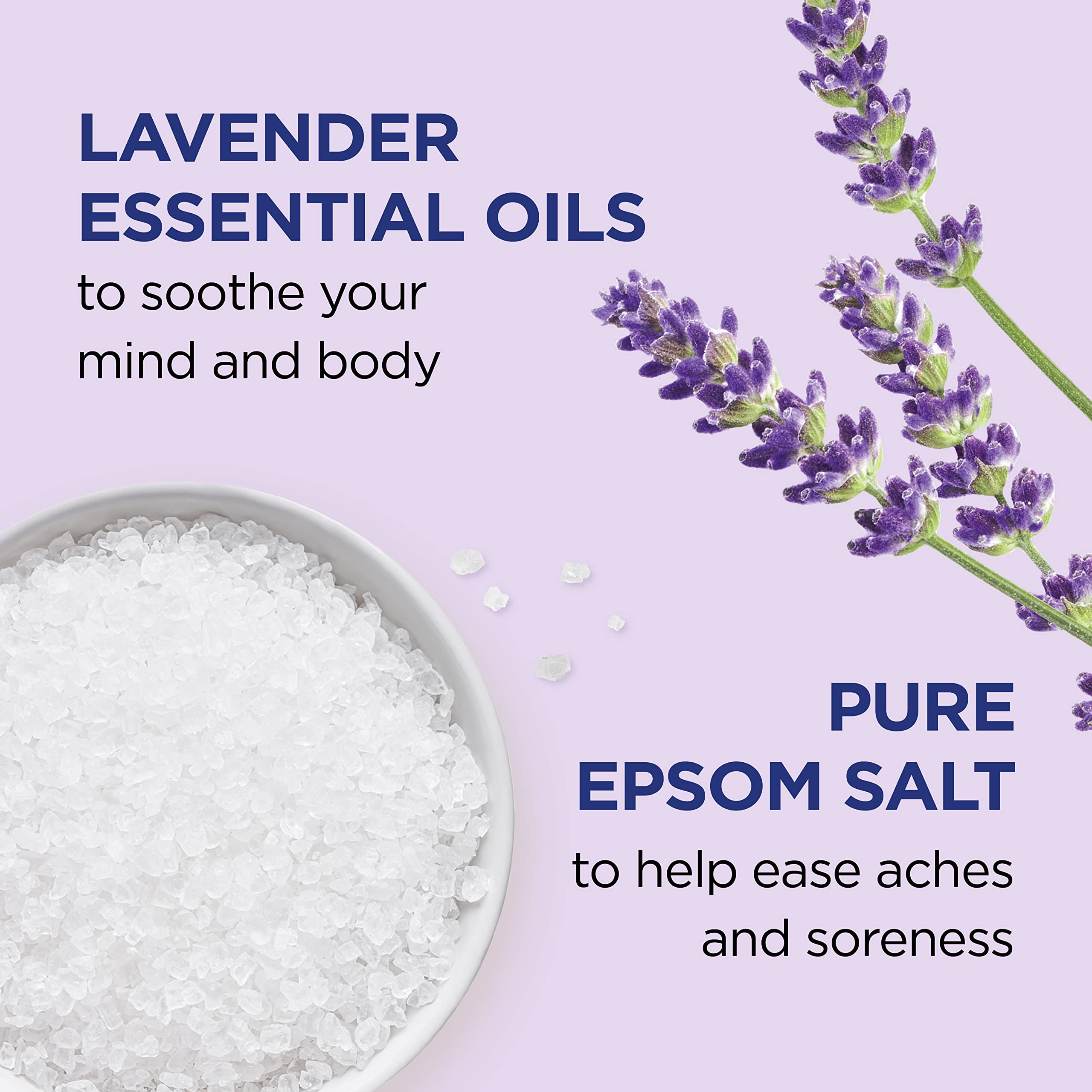 Dr Teal's Epsom Salt Soaking Solution, Soothe & Sleep, Lavender, 3lbs (Packaging May Vary)