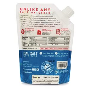 Redmond Real Salt - Ancient Fine Sea Salt, Unrefined Mineral Salt, 16 Ounce Pouch (2 Pack)