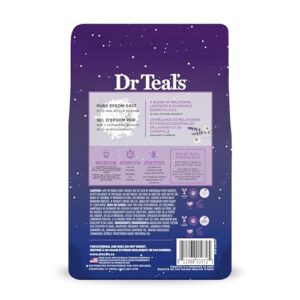 Dr Teal's Pure Epsom Salt Soak, Sleep Blend with Melatonin, Lavender & Chamomile Essential Oils, 3 lbs