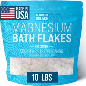 magnesium flakes for bath - magnesium chloride flakes - dead sea salts for soaking, 10 lbs