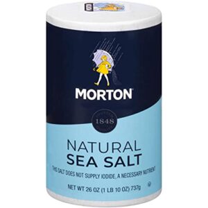 morton sea salt, natural all-purpose, 26 ounce