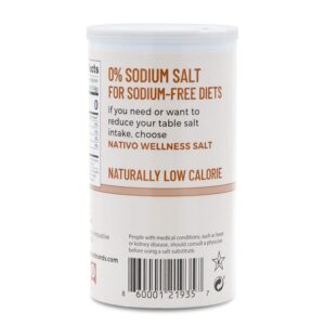 0% Sodium Salt Substitute - NaTivo Wellness - Salt Alternative - Gluten Free - Low in Calories - Reduce your daily Sodium intake - With Natural food products - Keto friendly - Non-GMO - 4 x 3oz