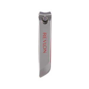 revlon nail clipper, salon professional nail care tools, curved blade for trimming & grooming, easy to use, non-corrosive, stainless steel (pack of 1)