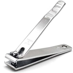 prettyclaw | nail clippers sharp edge fingernail and toenail clipper cutter thick nail trimmer stainless steel for manicure and pedicure (straight edge)