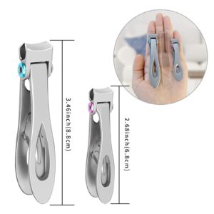 Nail Clippers Set,Fingernail Toenail Clippers for Thick Nails,Nail Clipper for Adult Men Women Seniors