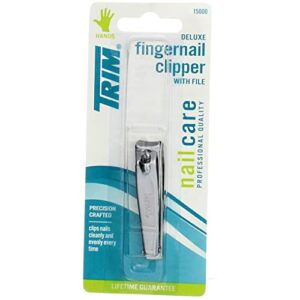 set of 3 trim deluxe fingernail clippers with file bundled by maven gifts