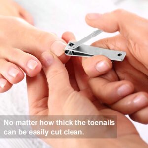 6 Pieces Large Toenails Clippers Straight Edge Toenails Clippers Stainless Steel Nails Cutters for Men Women Thick Nails