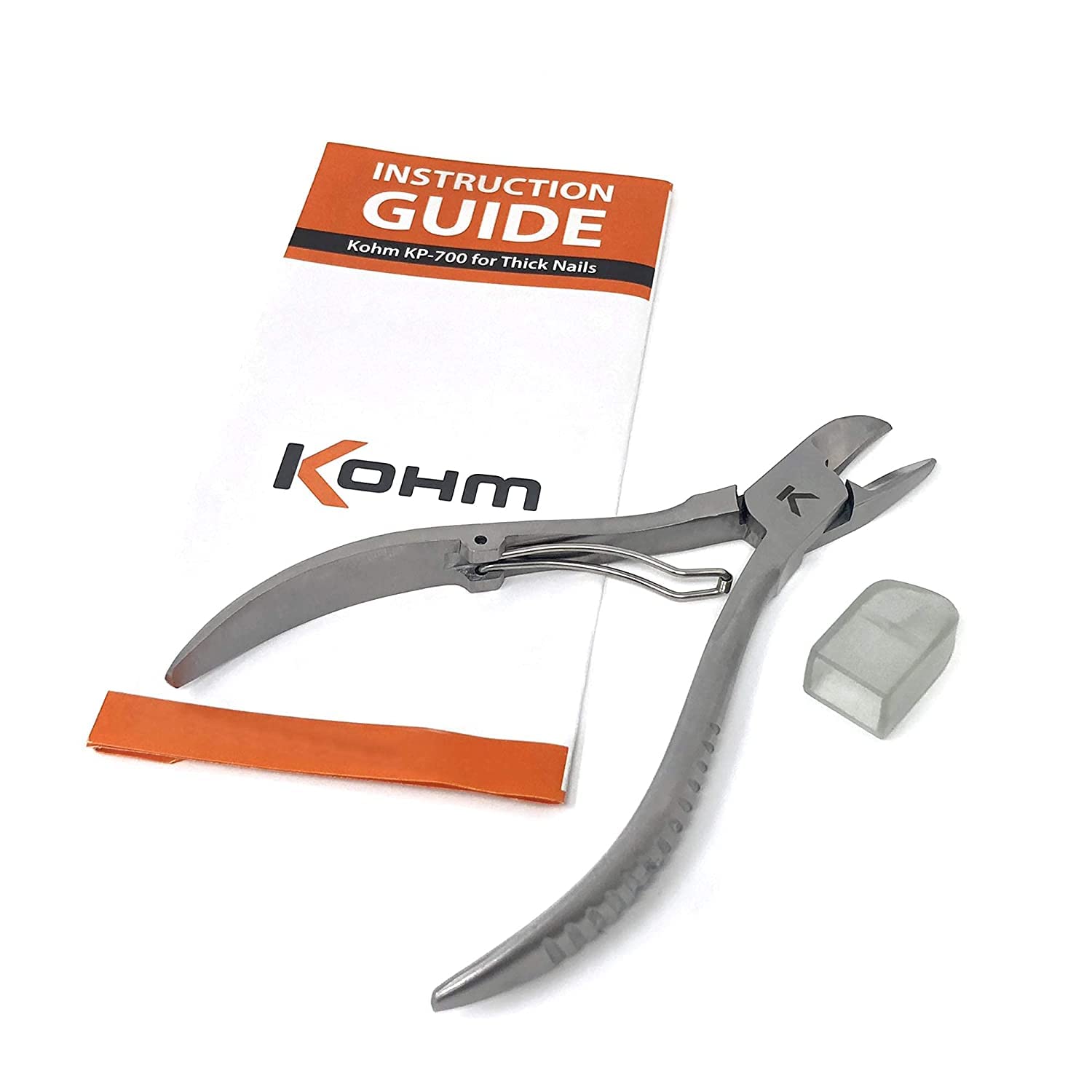 KOHM Ingrown Toenail Clippers for Thick Nails - 5" Long KP-700 Heavy Duty Stainless Steel Toe Nail Nippers Tool for Men, Women, Seniors & Adults - Professional Podiatrist Tool