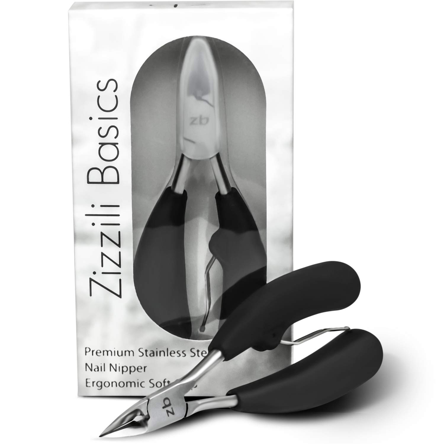 Zizzili Basics Toenail Clippers for Thick or Ingrown Toenail - Large Handle for Easy Grip + Sharp Stainless Steel - Best Nail Clipper & Pedicure Tool for Seniors - Maintain Healthy Nails with Ease