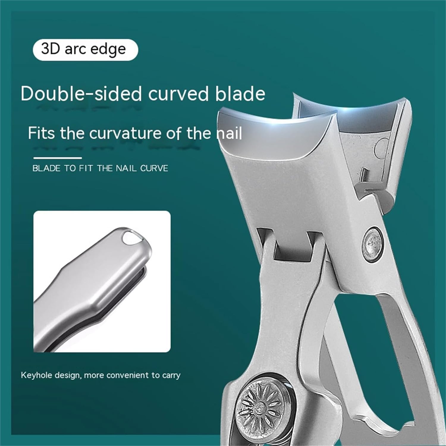 Cumuul Nail Clipper - Cumulus Nail Clipper with Catcher, Ultra Sharp Sturdy Fingernail and Toenail Clipper Cutters, Professional Extra Large Heavy Duty Toe Nail Clippers, Stainless Steel (Multicolor)