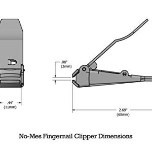 Genuine No-mes Fingernail Clipper, Catches Clippings, Made in USA