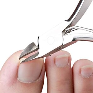 podiatrist nail clippers, professional thick & ingrown toenail clippers for men & seniors,pedicure clippers toenail cutters, super sharp curved blade grooming tool